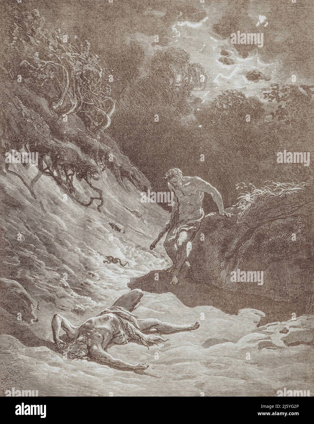 Graphic art from Gustave Dore published in The Holy Bible Stock Photo ...