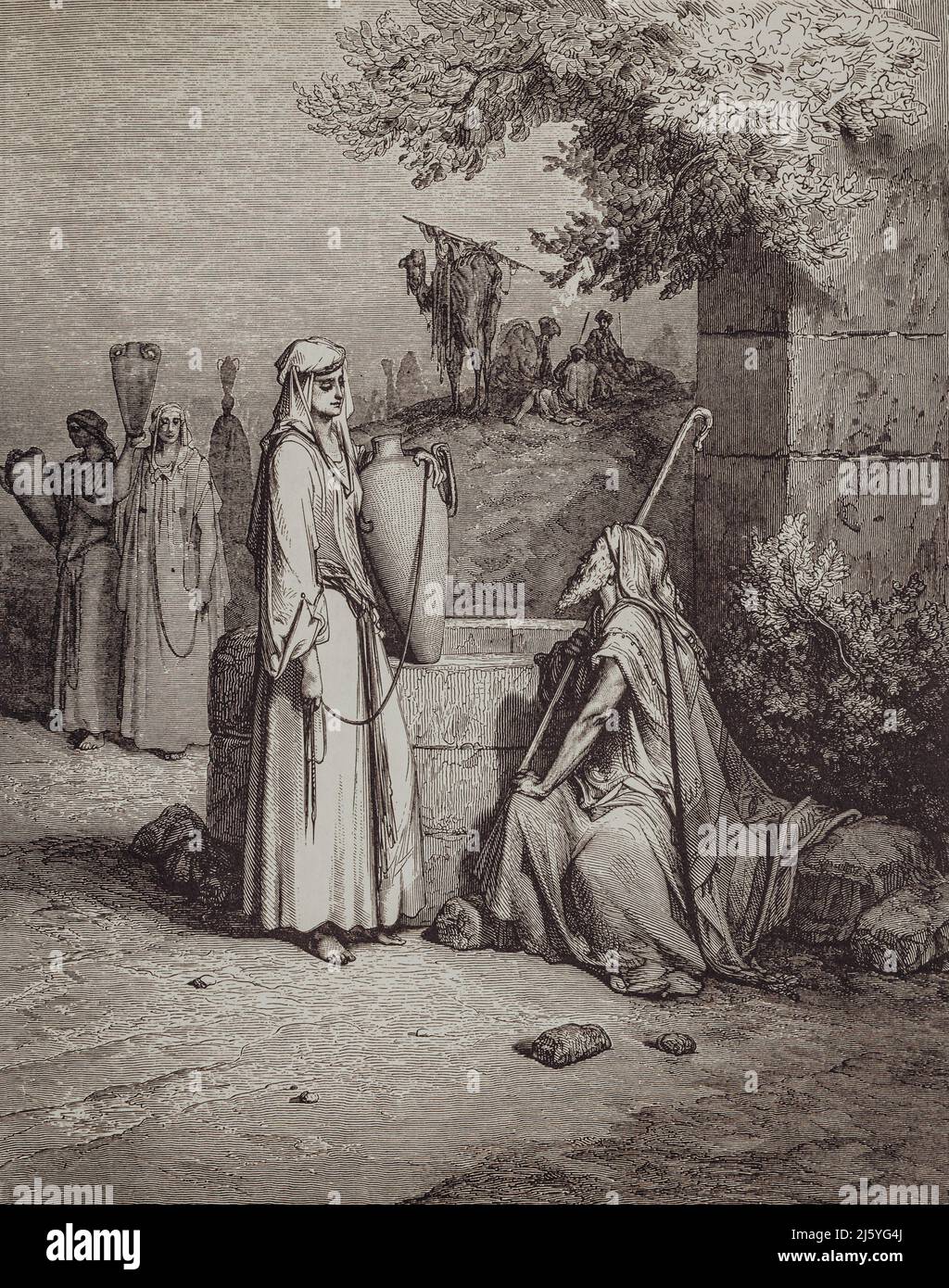 Graphic art from Gustave Dore published in The Holy Bible Stock Photo ...