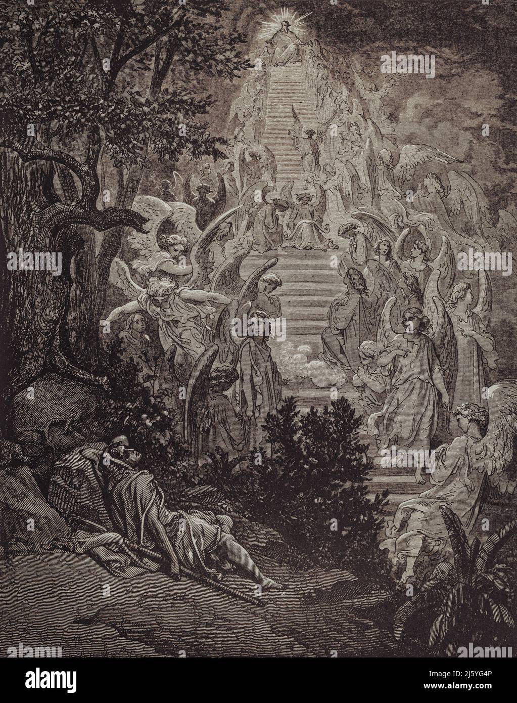 Graphic art from Gustave Dore published in The Holy Bible Stock Photo ...