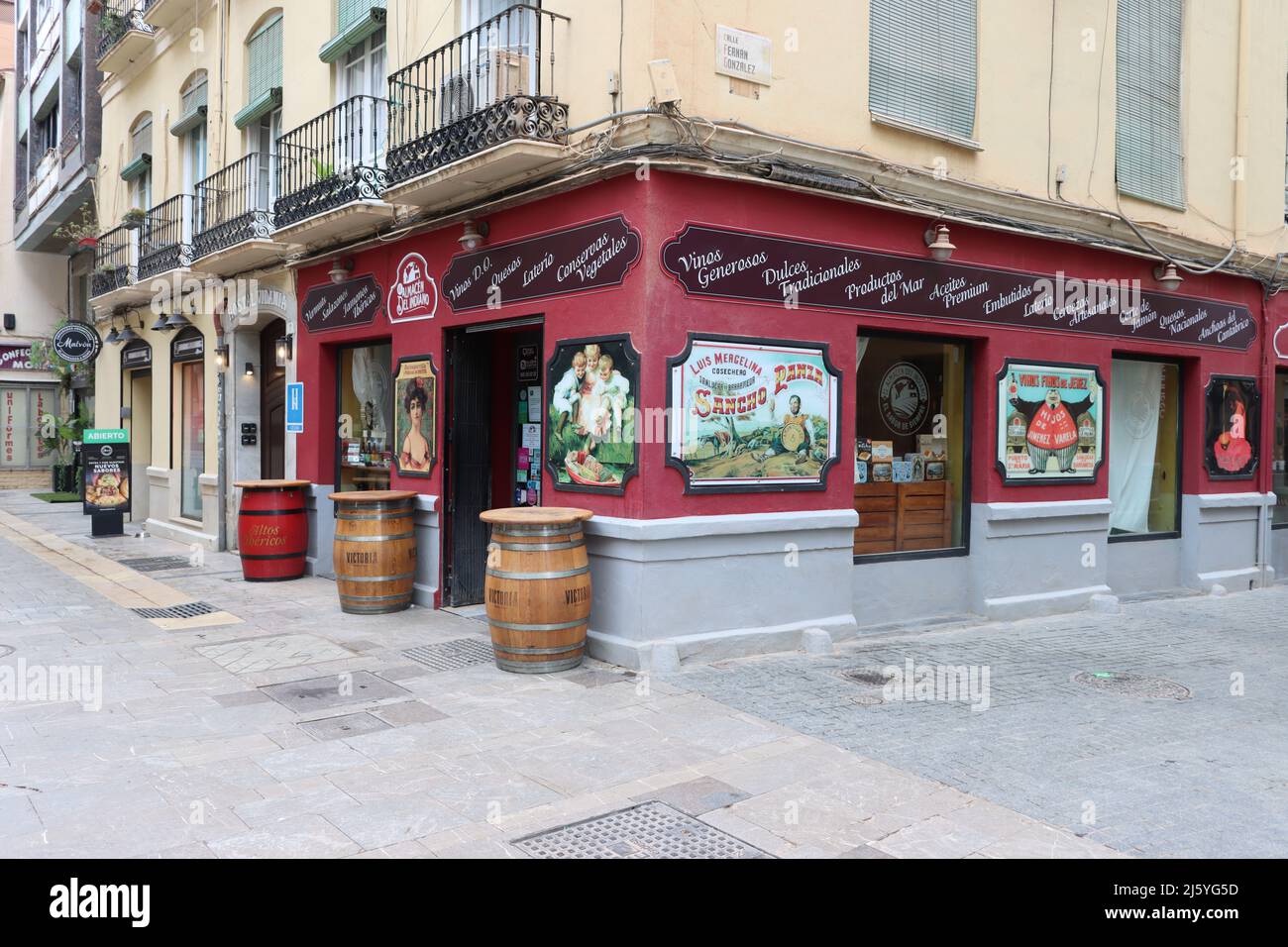 Traditional grocery store in central Malaga, Spain Stock Photo - Alamy