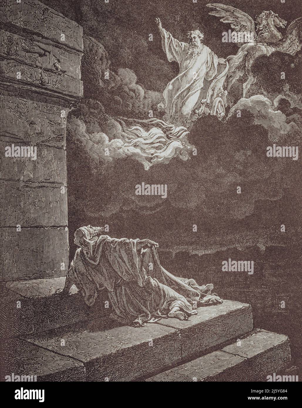 Graphic art from Gustave Dore published in The Holy Bible Stock Photo ...