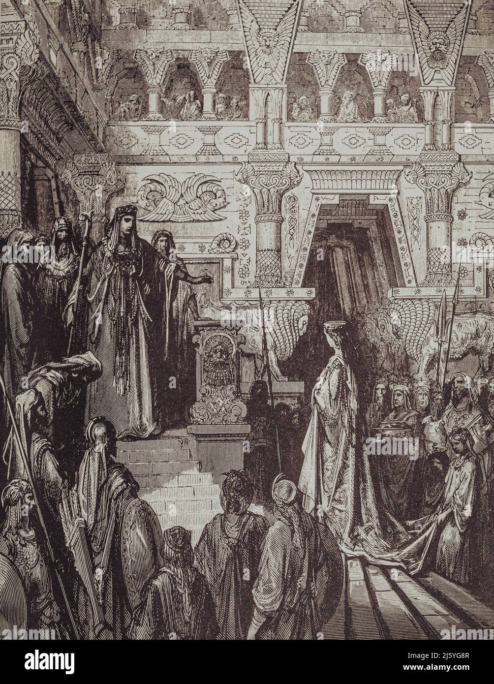Graphic art from Gustave Dore published in The Holy Bible Stock Photo ...