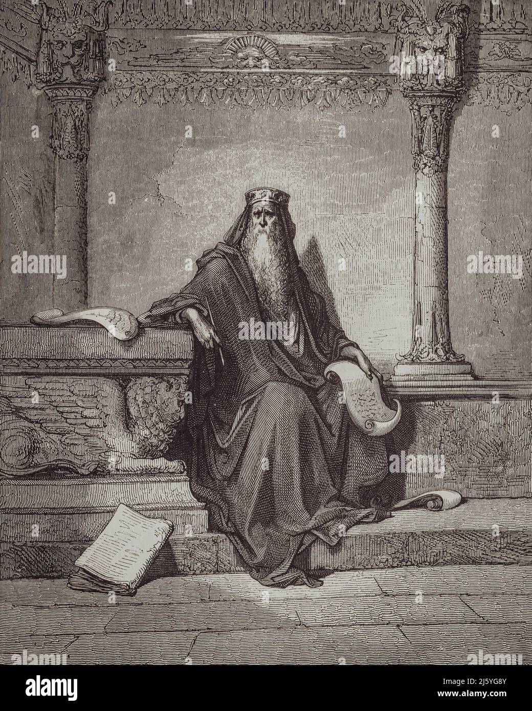 Graphic art from Gustave Dore published in The Holy Bible Stock Photo ...