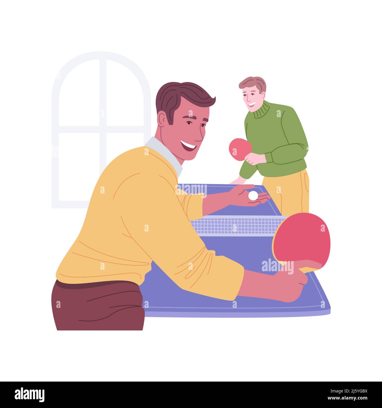 Table tennis tournament isolated cartoon vector illustrations Stock ...