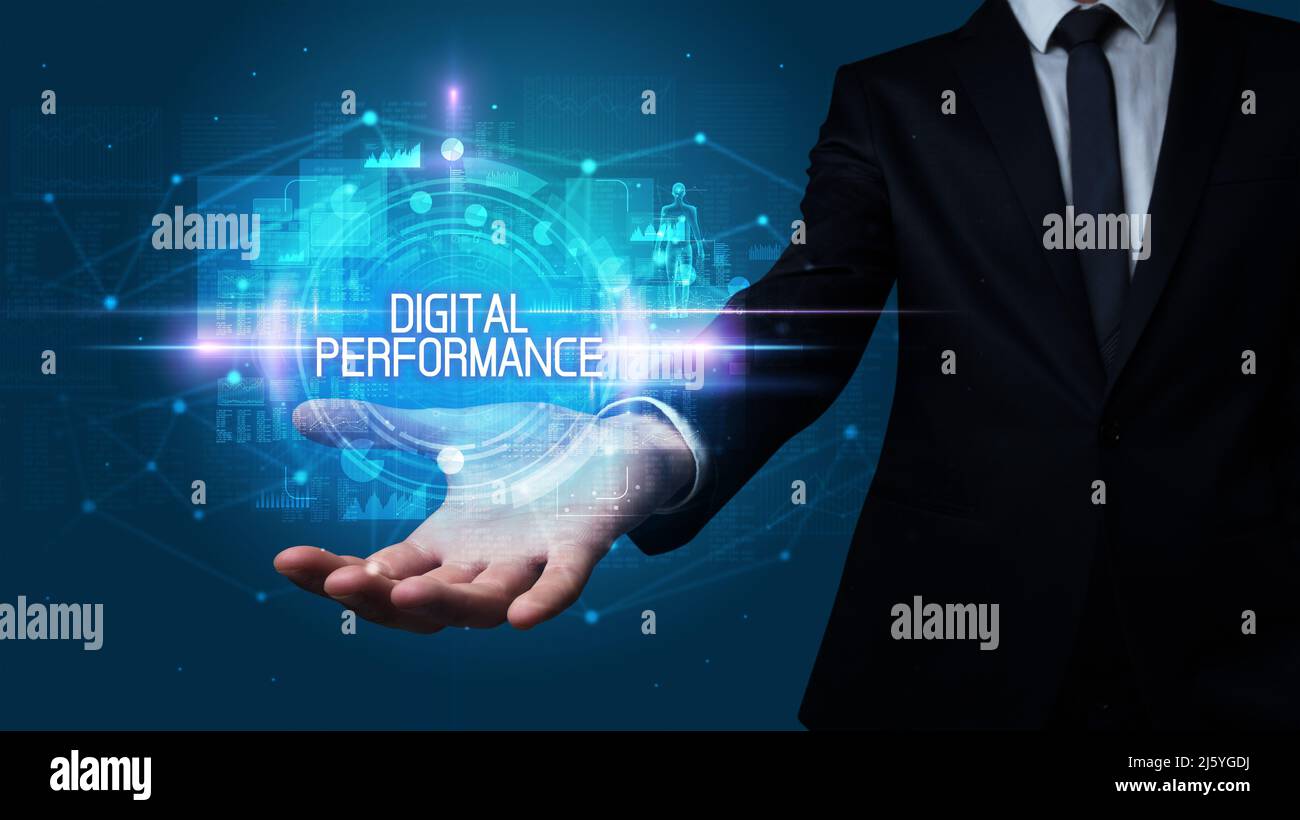 Man hand holding digital technology concept Stock Photo - Alamy
