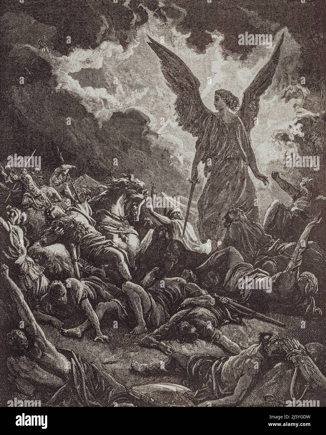 Graphic art from Gustave Dore published in The Holy Bible Stock Photo ...