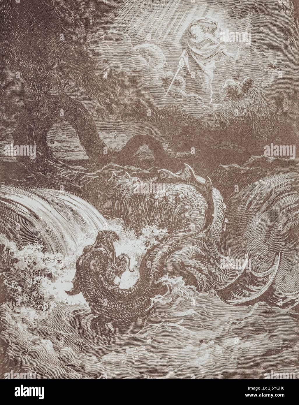 Graphic art from Gustave Dore published in The Holy Bible Stock Photo ...