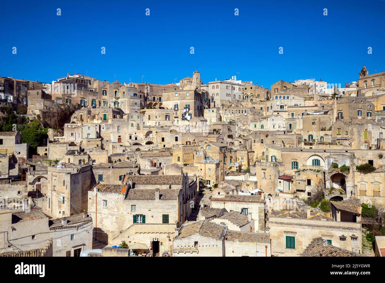 Sasso caveoso and sasso barisano with the cathedral hi-res stock ...