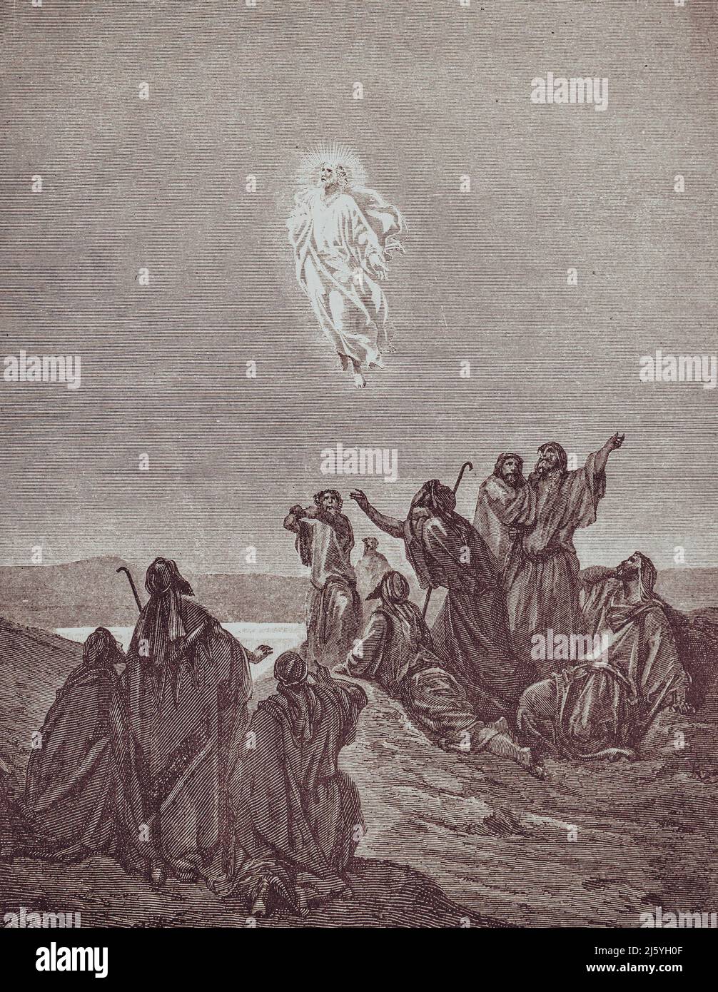 Graphic art from Gustave Dore published in The Holy Bible Stock Photo ...