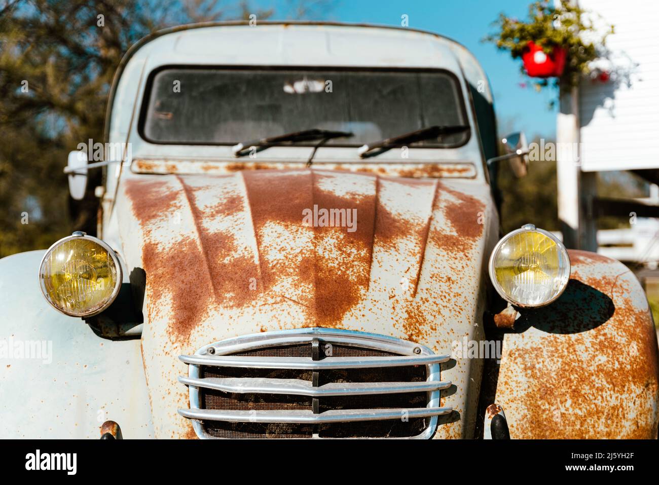 Old rusty car in France Stock Photo - Alamy