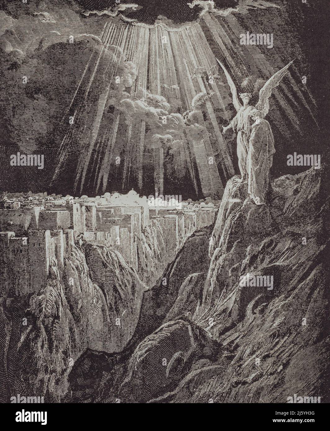 Graphic art from Gustave Dore published in The Holy Bible Stock Photo ...