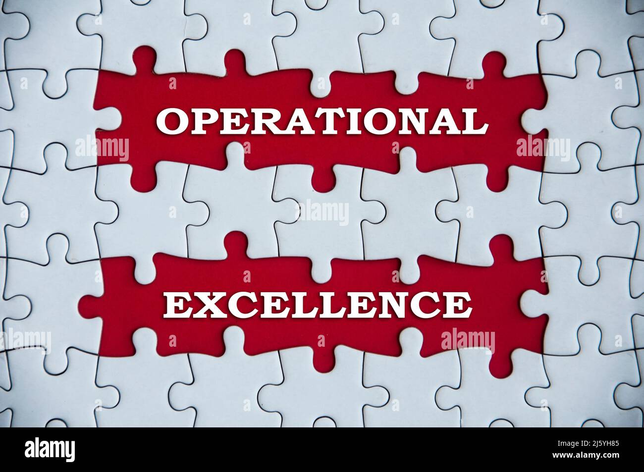 Top view of operational excellence text on missing jigsaw puzzle Stock ...