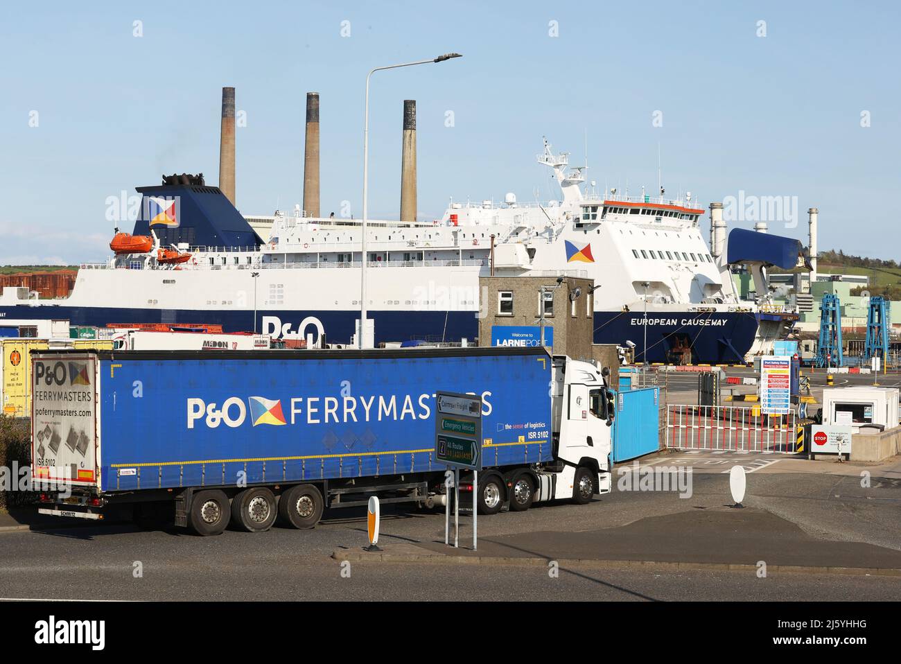 P&O Ferries operated European Causeway vessel in dock at the Port of ...