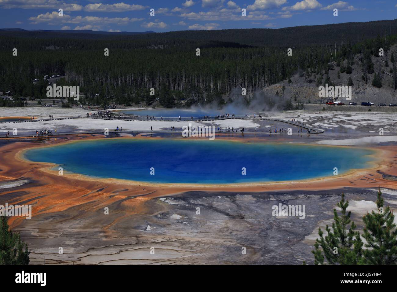 The Grand Prismatic Spring at Yellowstone National Park is the largest ...