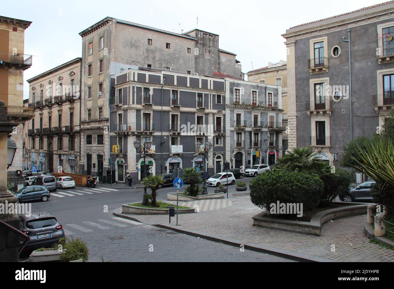 buildings (palaces ?) at st francis d'assisi square in catania in ...