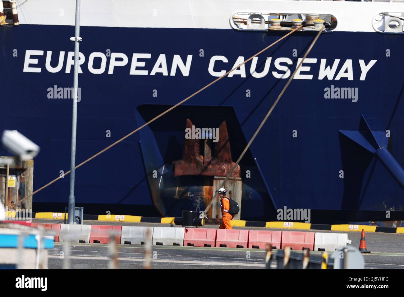 P&O Ferries operated European Causeway vessel in dock at the Port of ...