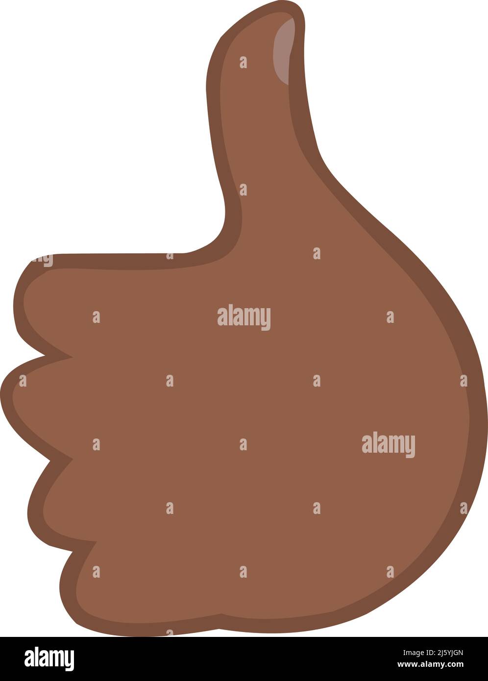 Vector illustration of a brown hand with thumb up Stock Vector Image ...