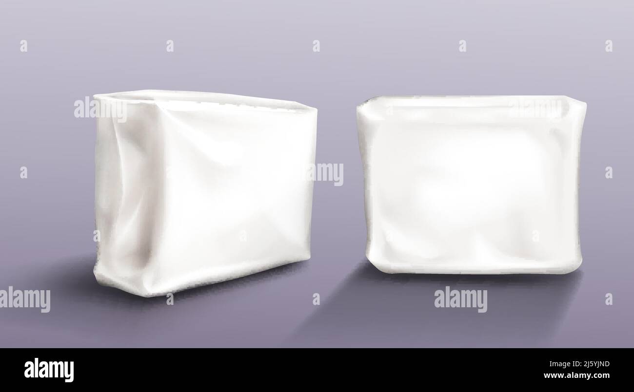 Napkin pack mock up set isolated on transparent background. Feminine ...