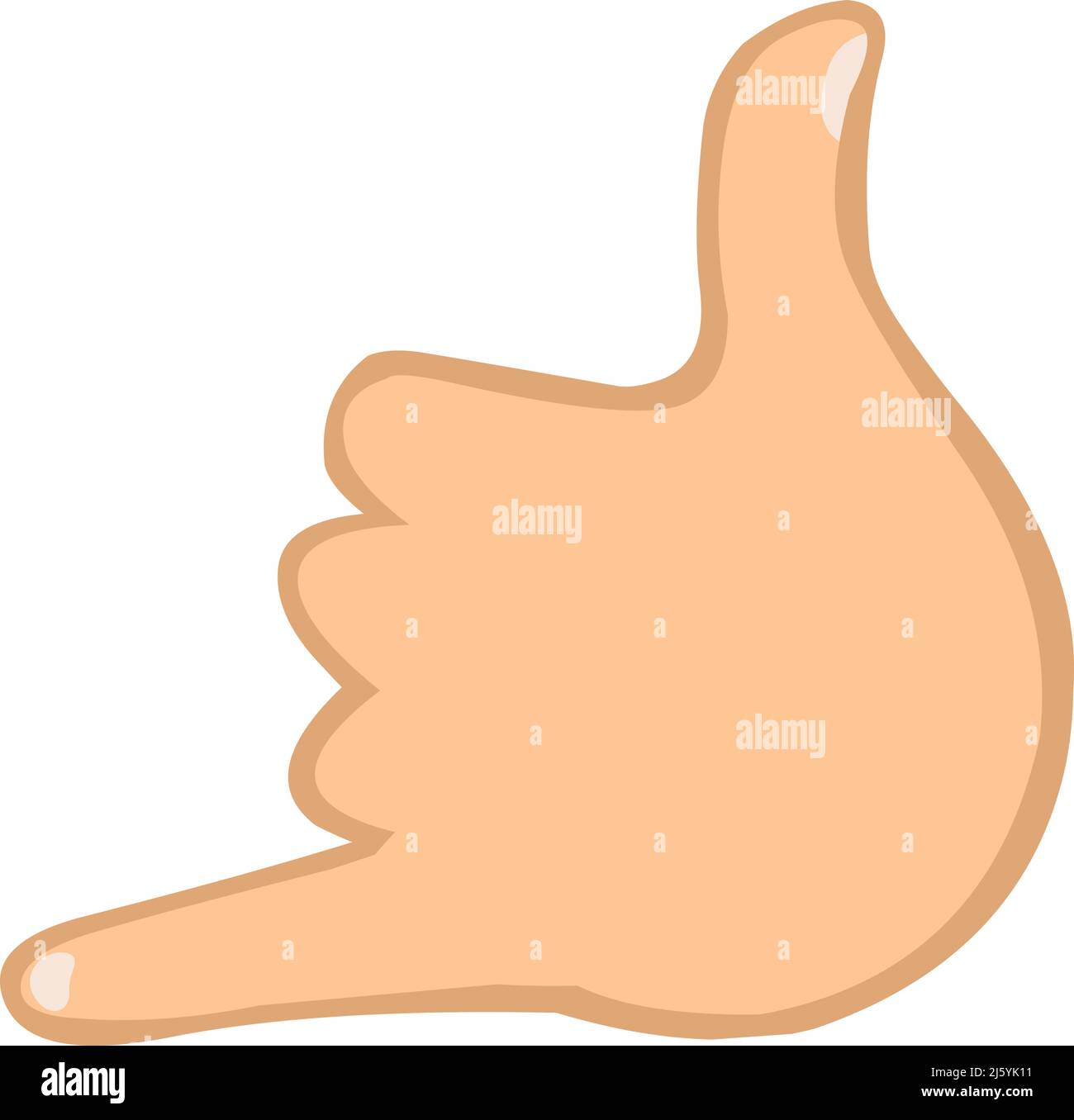 Vector illustration of a hand doing the classic shake gesture Stock ...