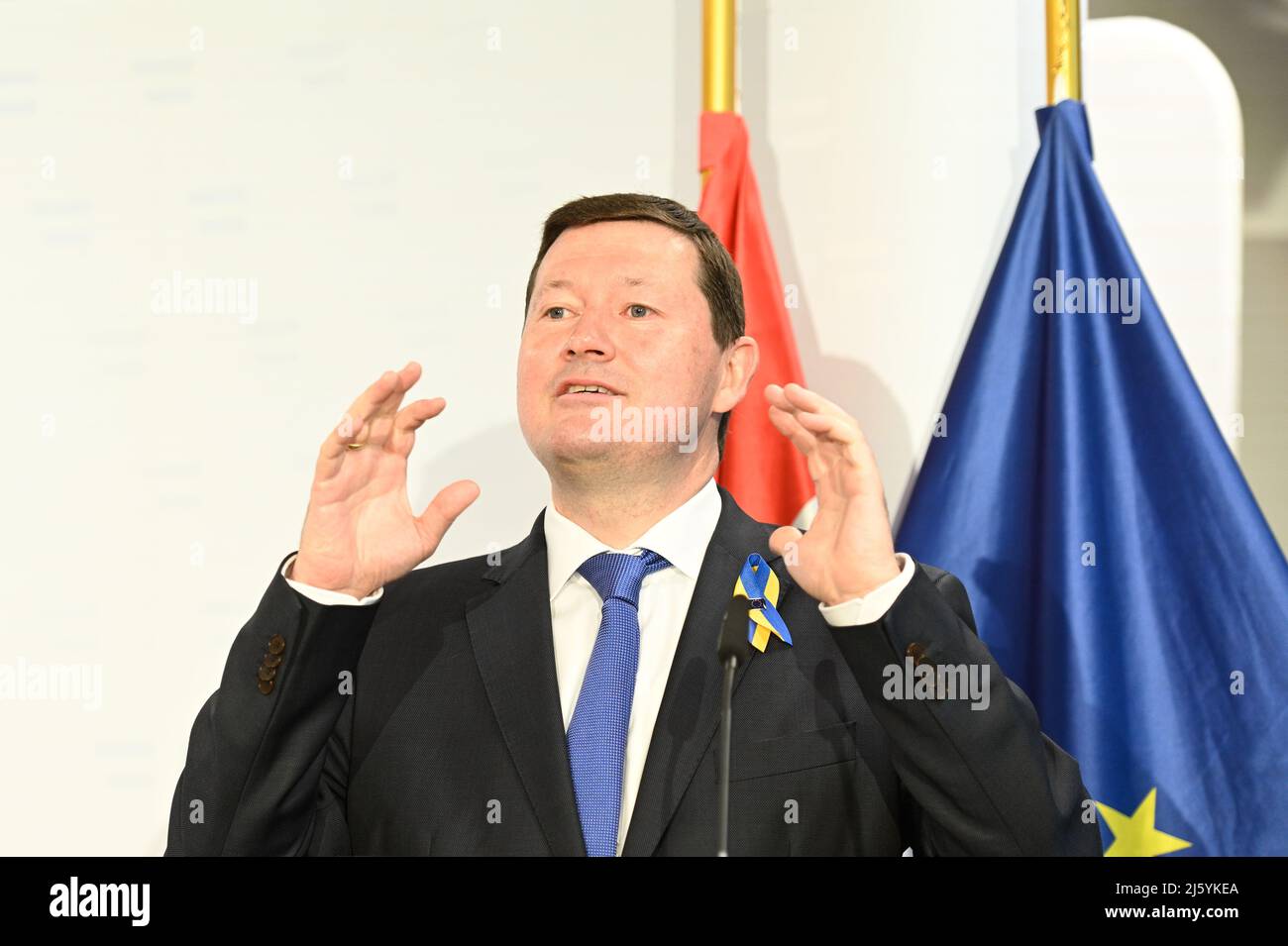 Vienna, Austria. 26th Apr, 2022. Press conference on the launch of the ...