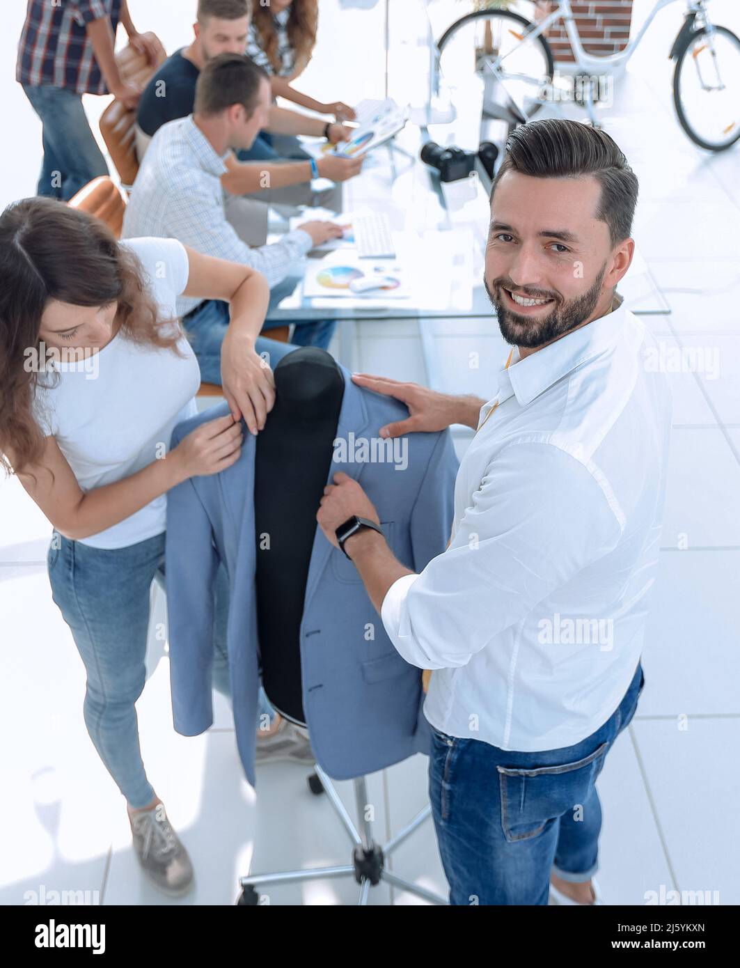 Designers working new models hi-res stock photography and images - Alamy