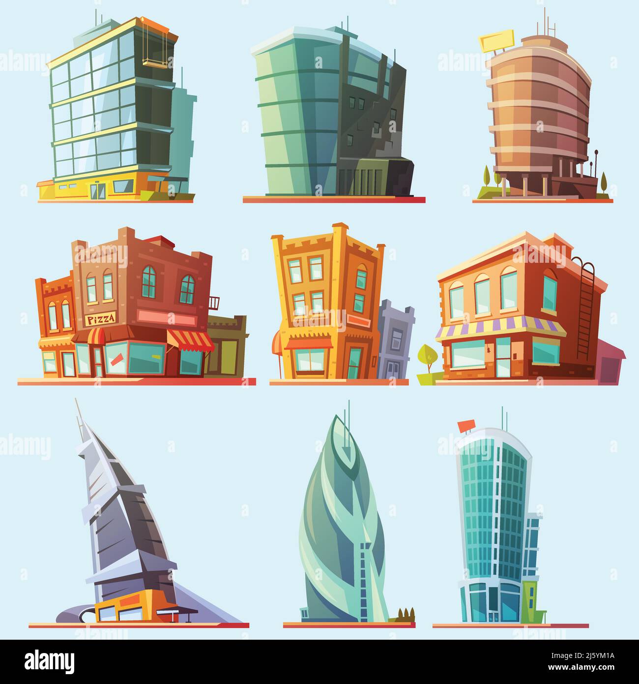 Historical and modern world most visited famous distinctive buildings ...