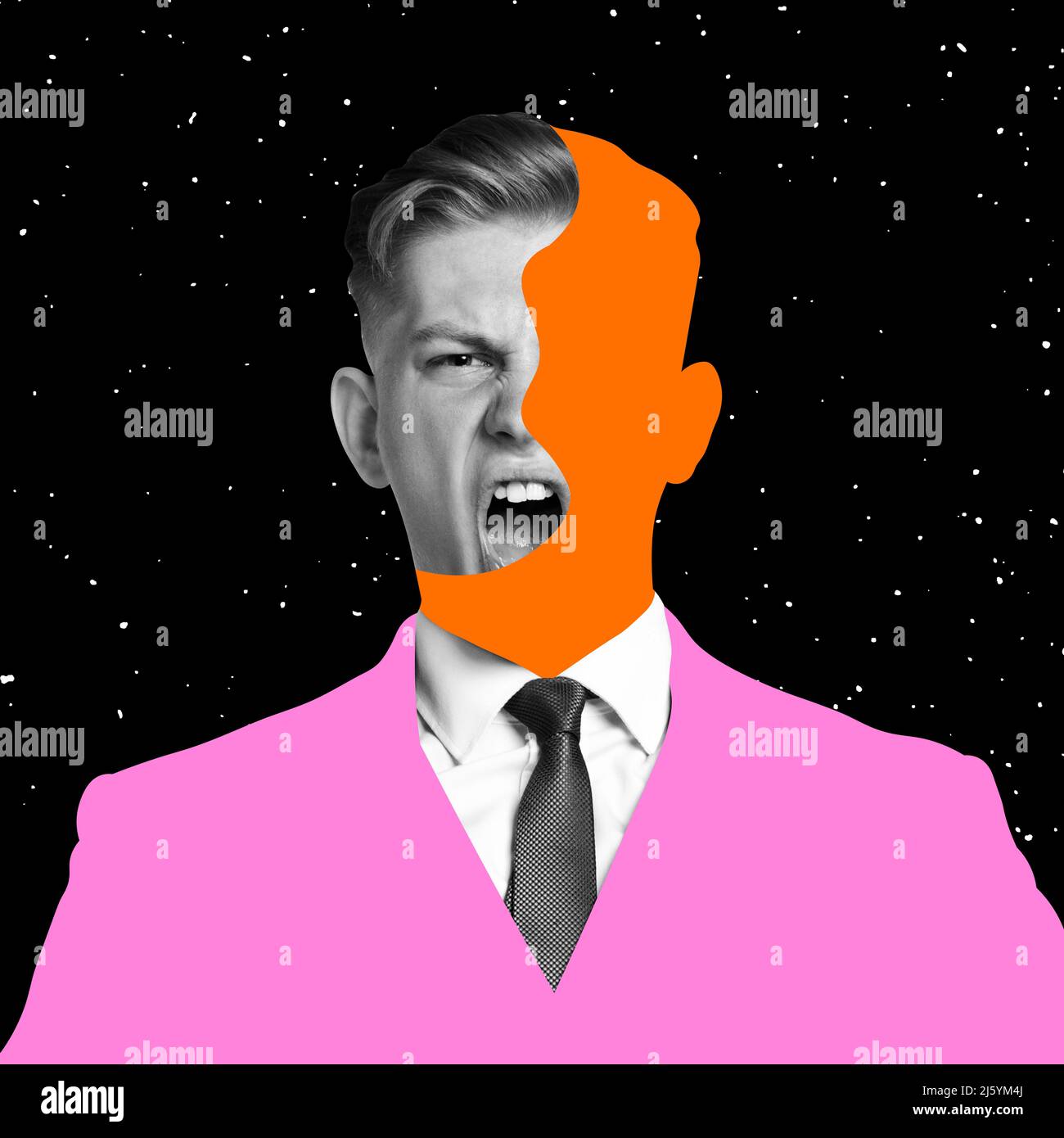 Contemporary colorful and conceptual bright art collage. Stylish young ...