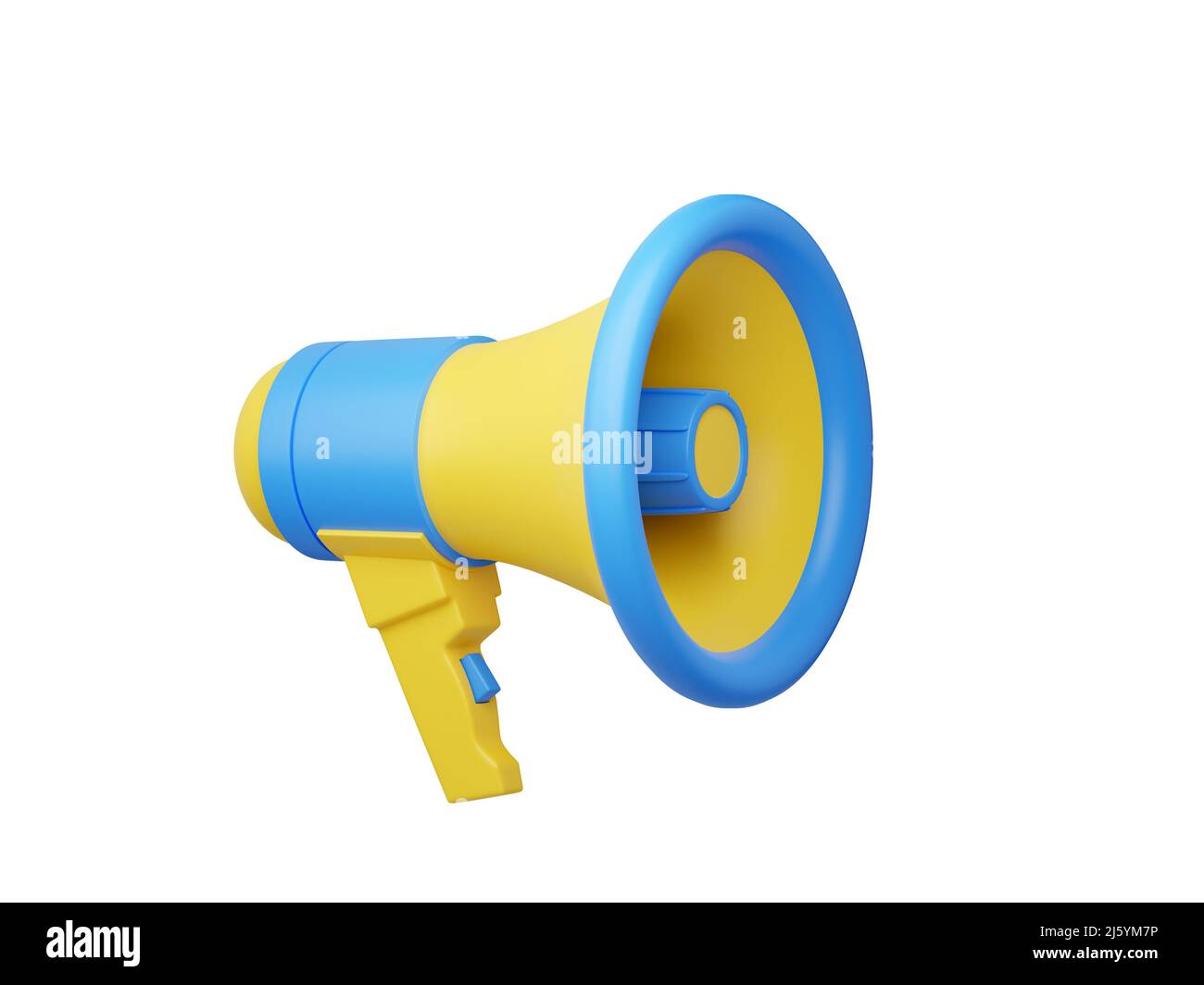 Yellow and blue loudspeaker 3d render illustration Stock Photo - Alamy