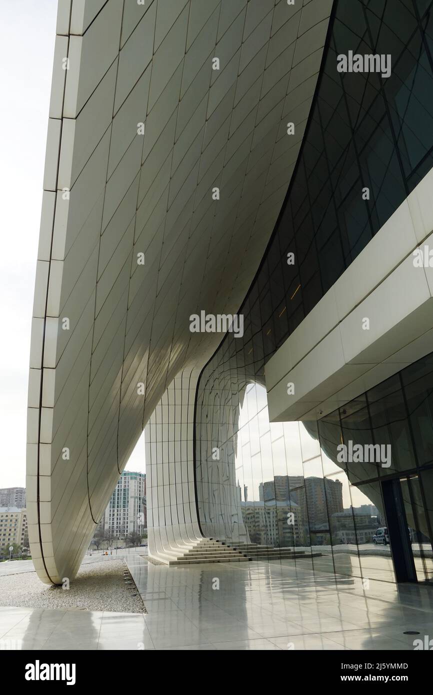 Heydar Aliyev Center, (designed by Iraqi-British architect Zaha Hadid ...