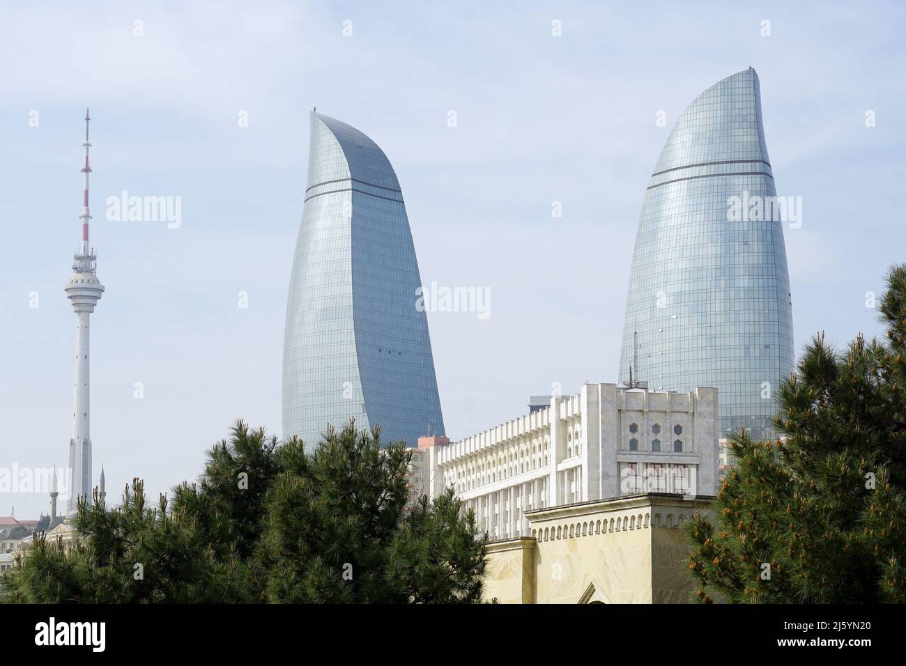 Flame Towers, Alov qüllələri, Baku, Bakı, Absheron Peninsula ...