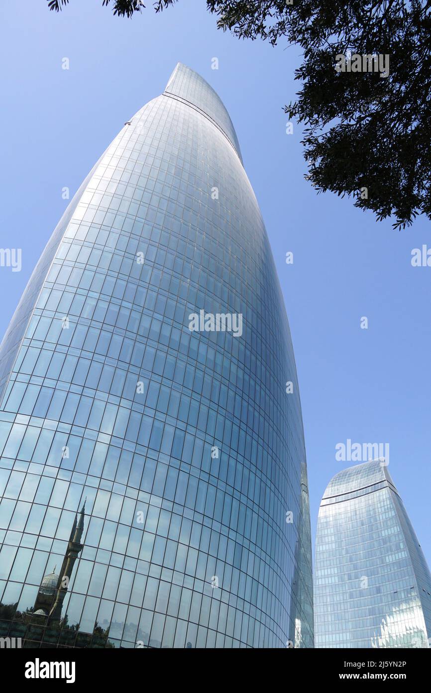 Flame Towers, Alov qüllələri, Baku, Bakı, Absheron Peninsula ...