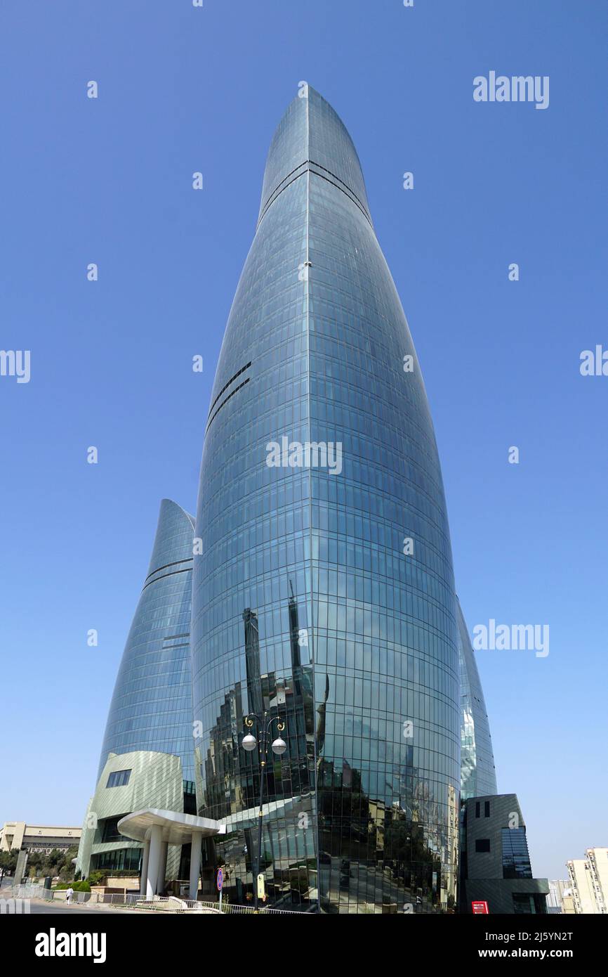 Flame Towers, Alov qüllələri, Baku, Bakı, Absheron Peninsula ...