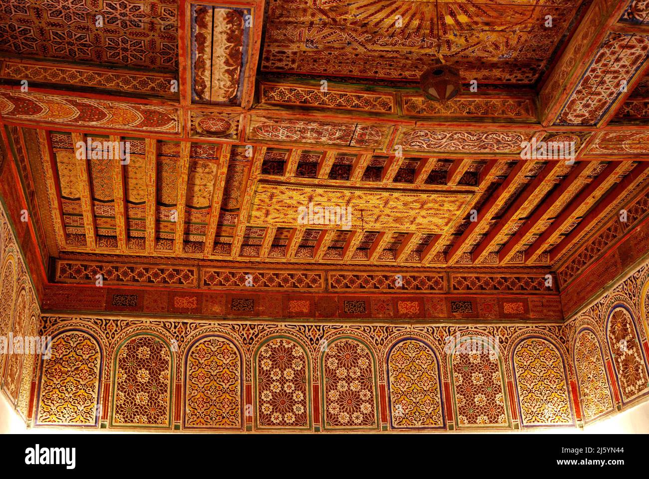 Artistic and traditional ceiling design in Morocco Stock Photo - Alamy