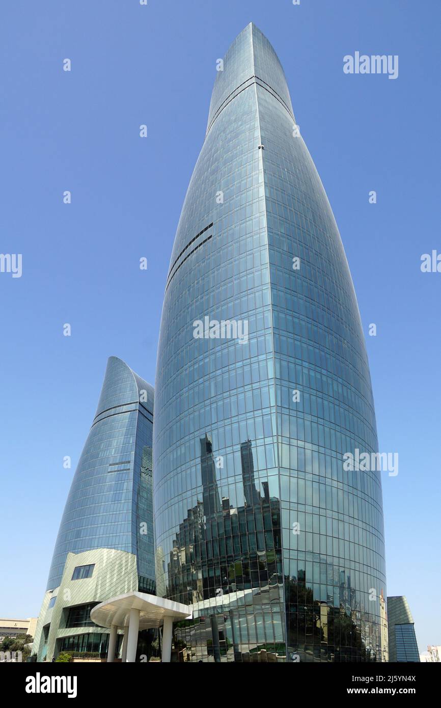 Flame Towers, Alov qüllələri, Baku, Bakı, Absheron Peninsula ...