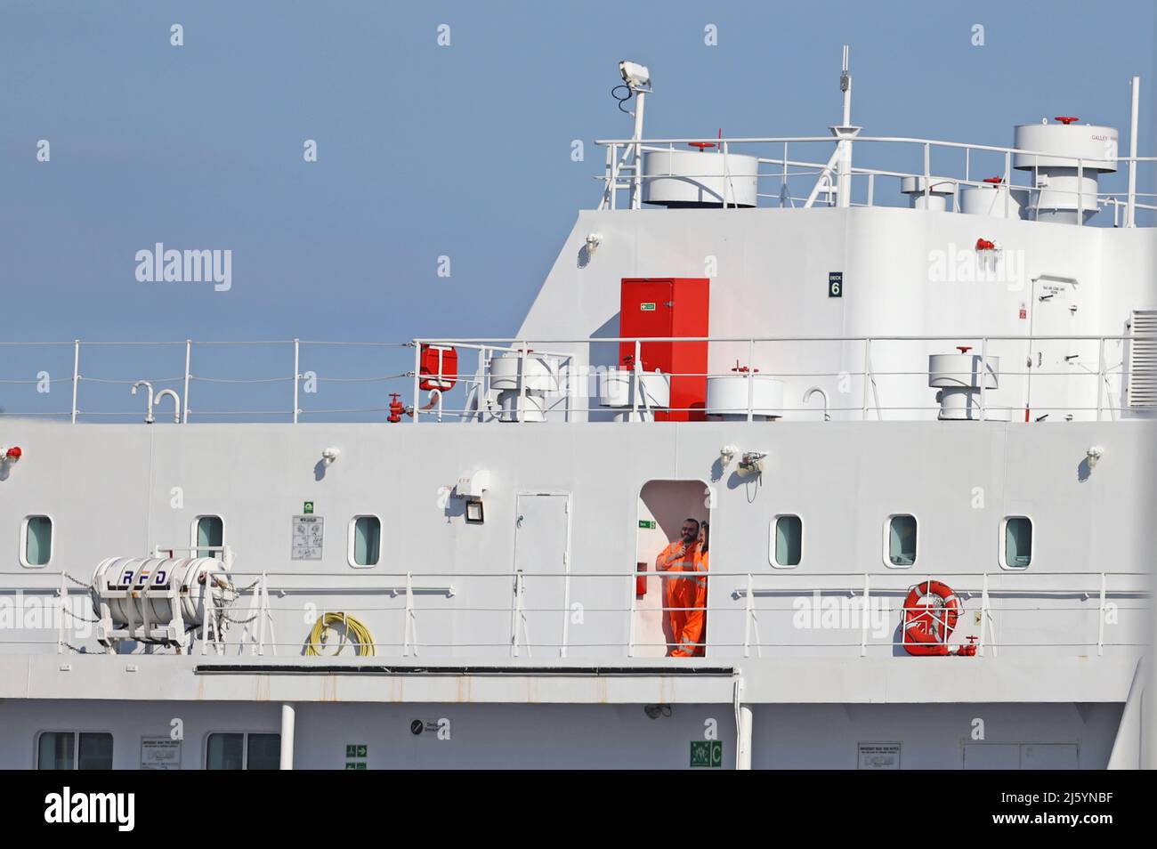 P&O Ferries operated European Causeway vessel in dock at the Port of ...