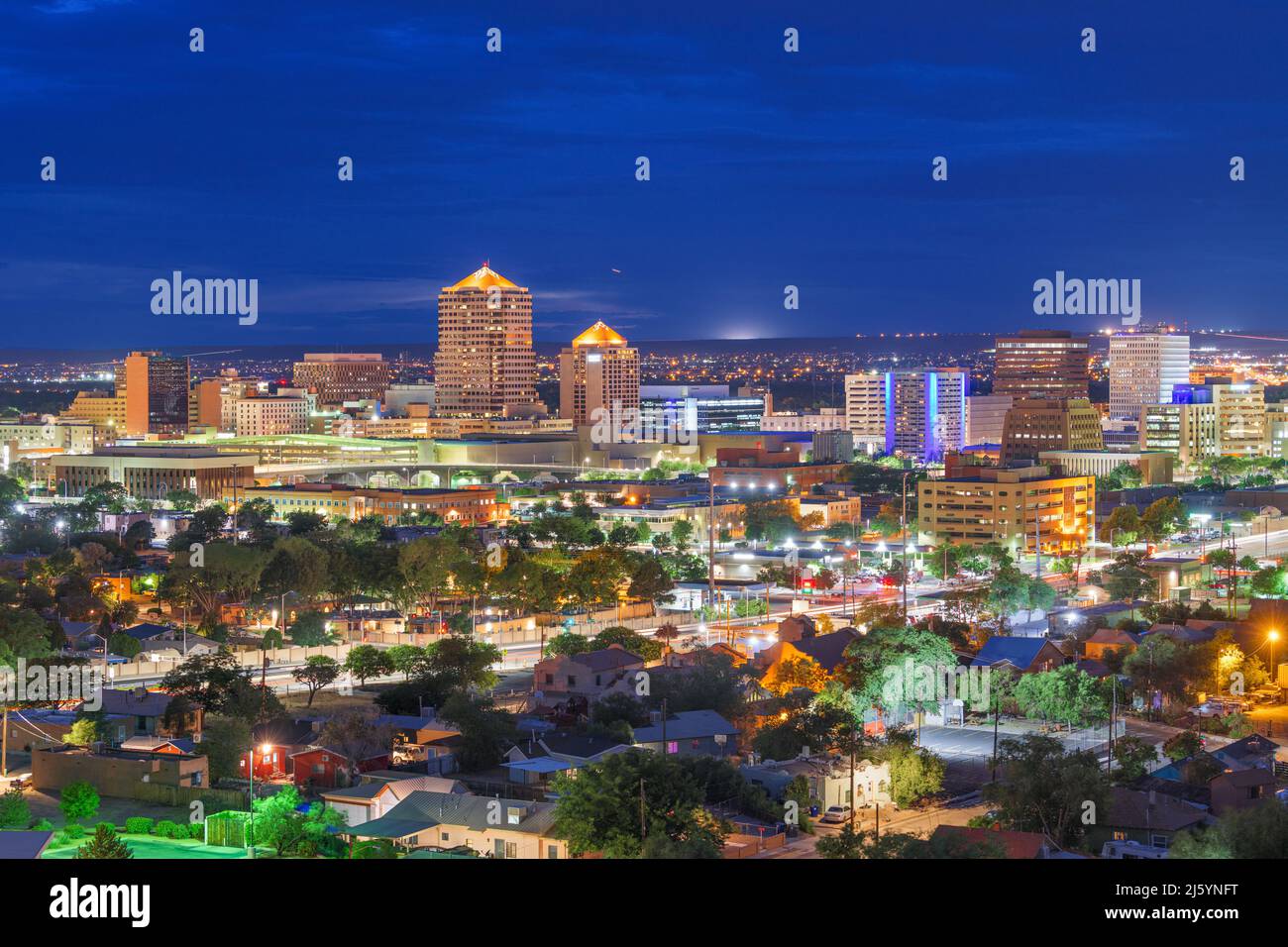 Albuquerque downtown night hi-res stock photography and images - Alamy