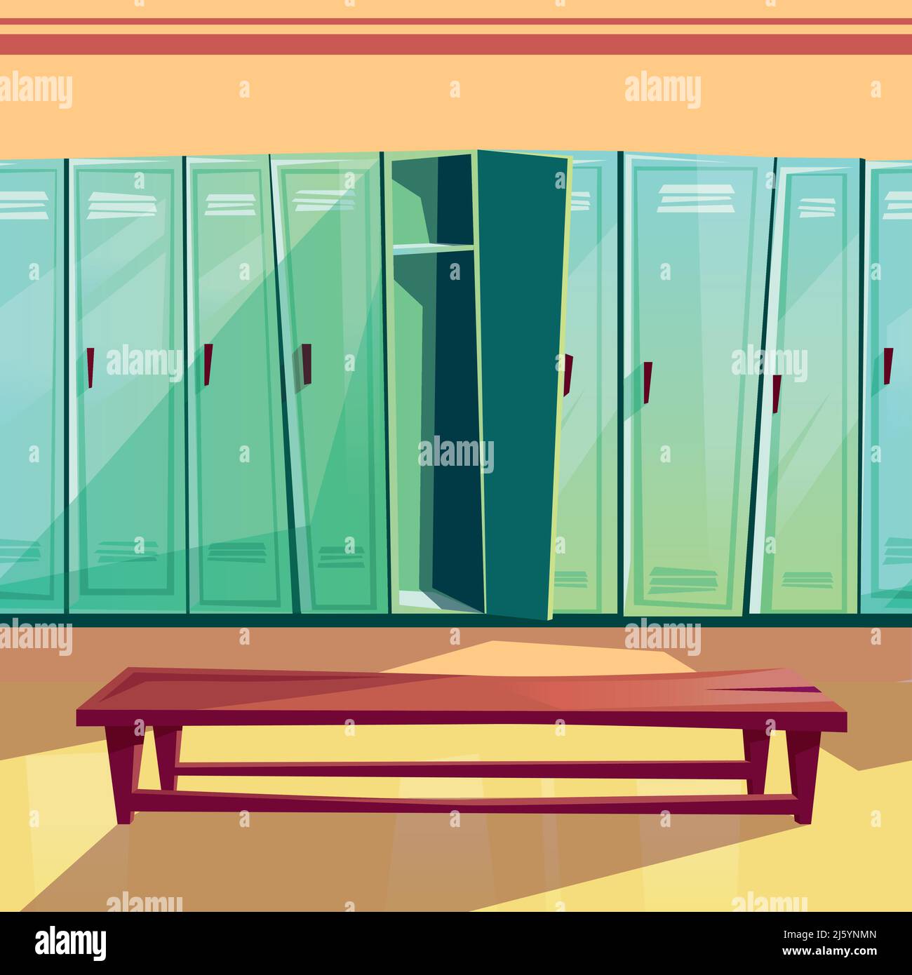 Locker room vector illustration of seamless gym or school sport ...