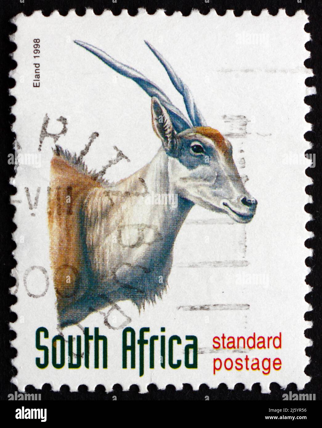 SOUTH AFRICA - CIRCA 1998: a stamp printed in South Africa shows Eland ...