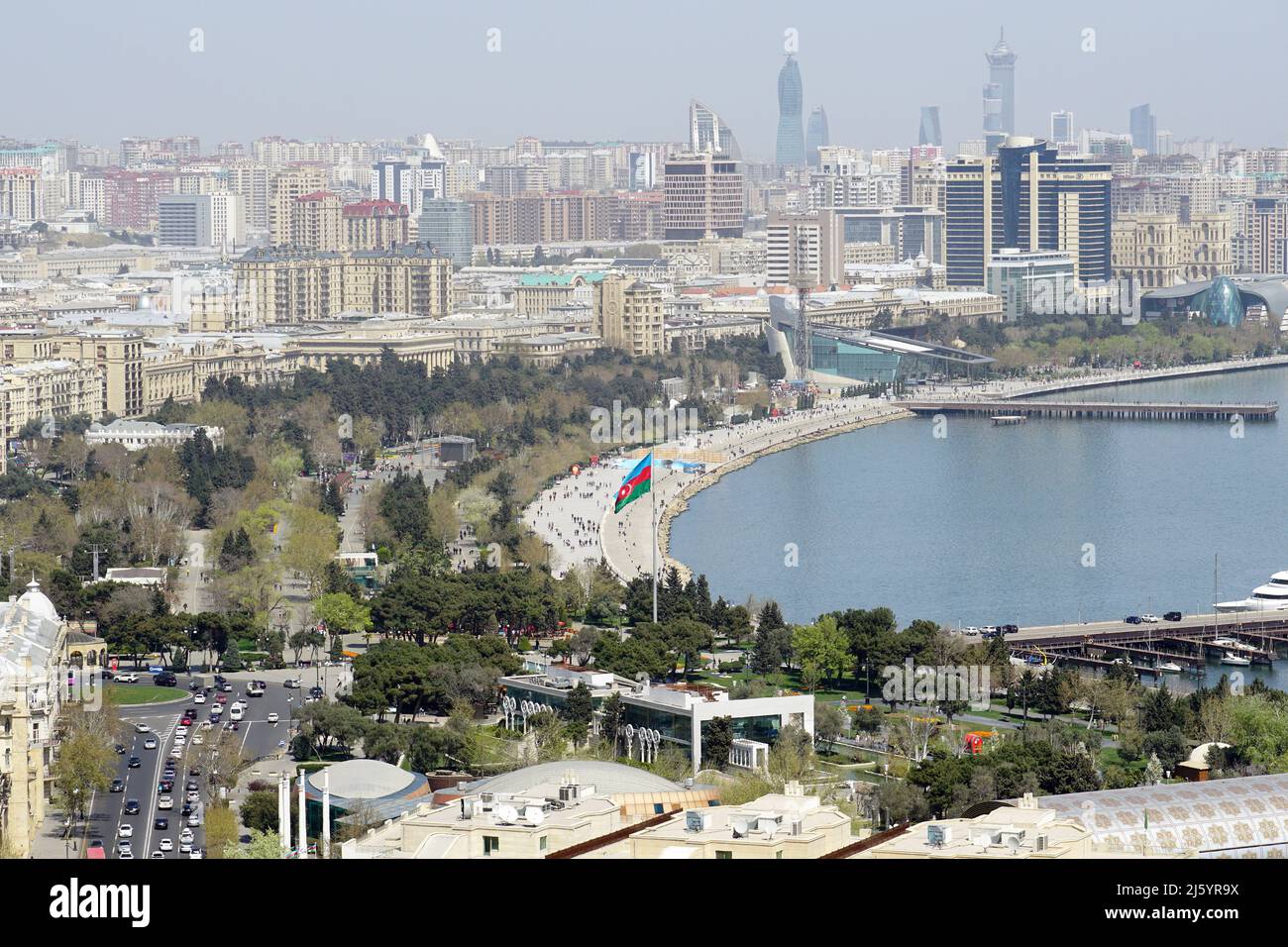 view of Baku, Bakı, Absheron Peninsula, Azerbaijan, Azərbaycan, Asia ...