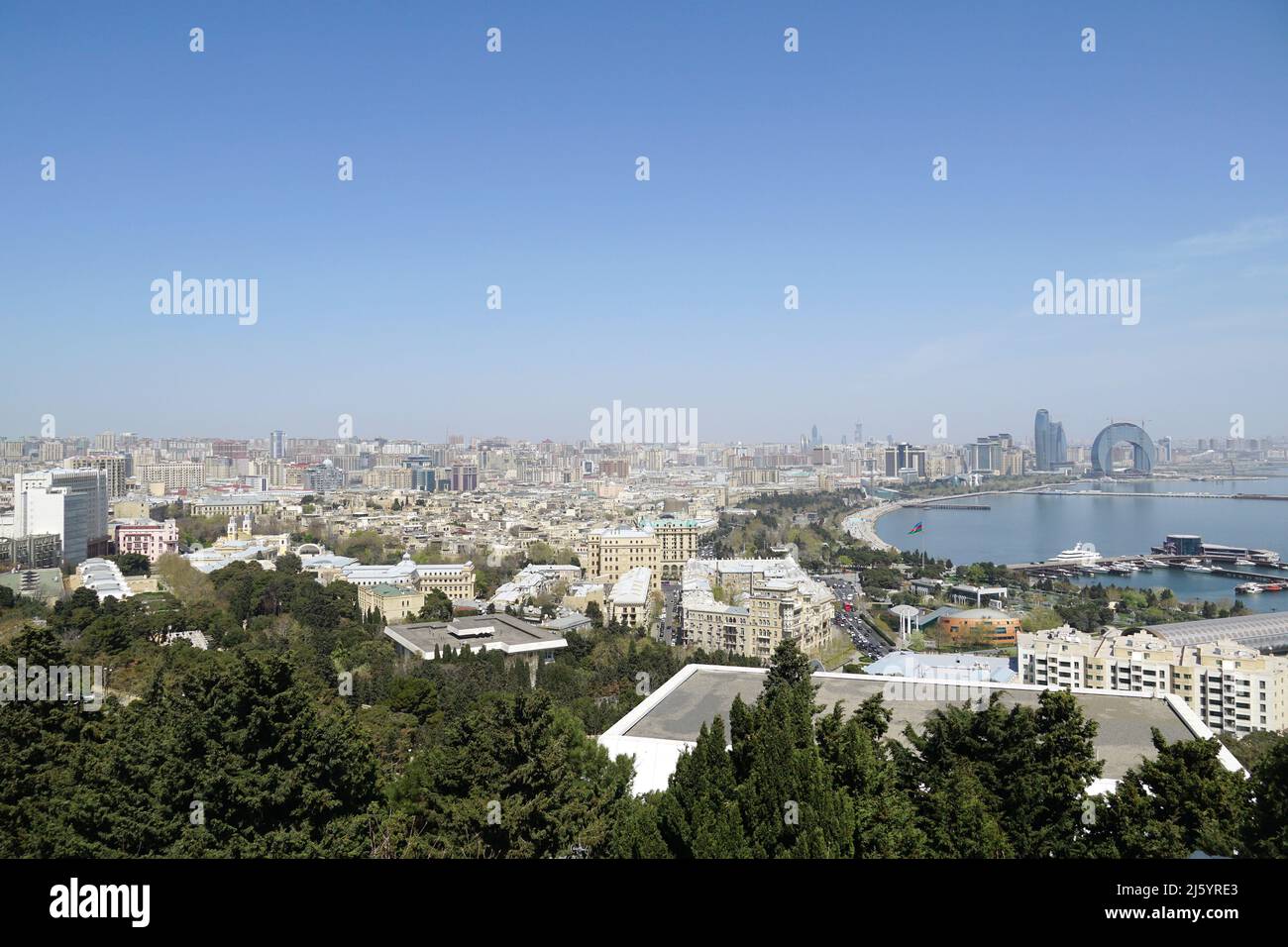 view of Baku, Bakı, Absheron Peninsula, Azerbaijan, Azərbaycan, Asia ...