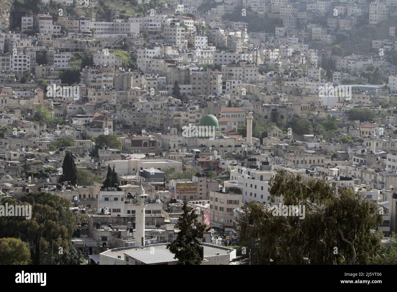 April 26, 2022, Nablus, West bank, Palestine: A general view of the ...