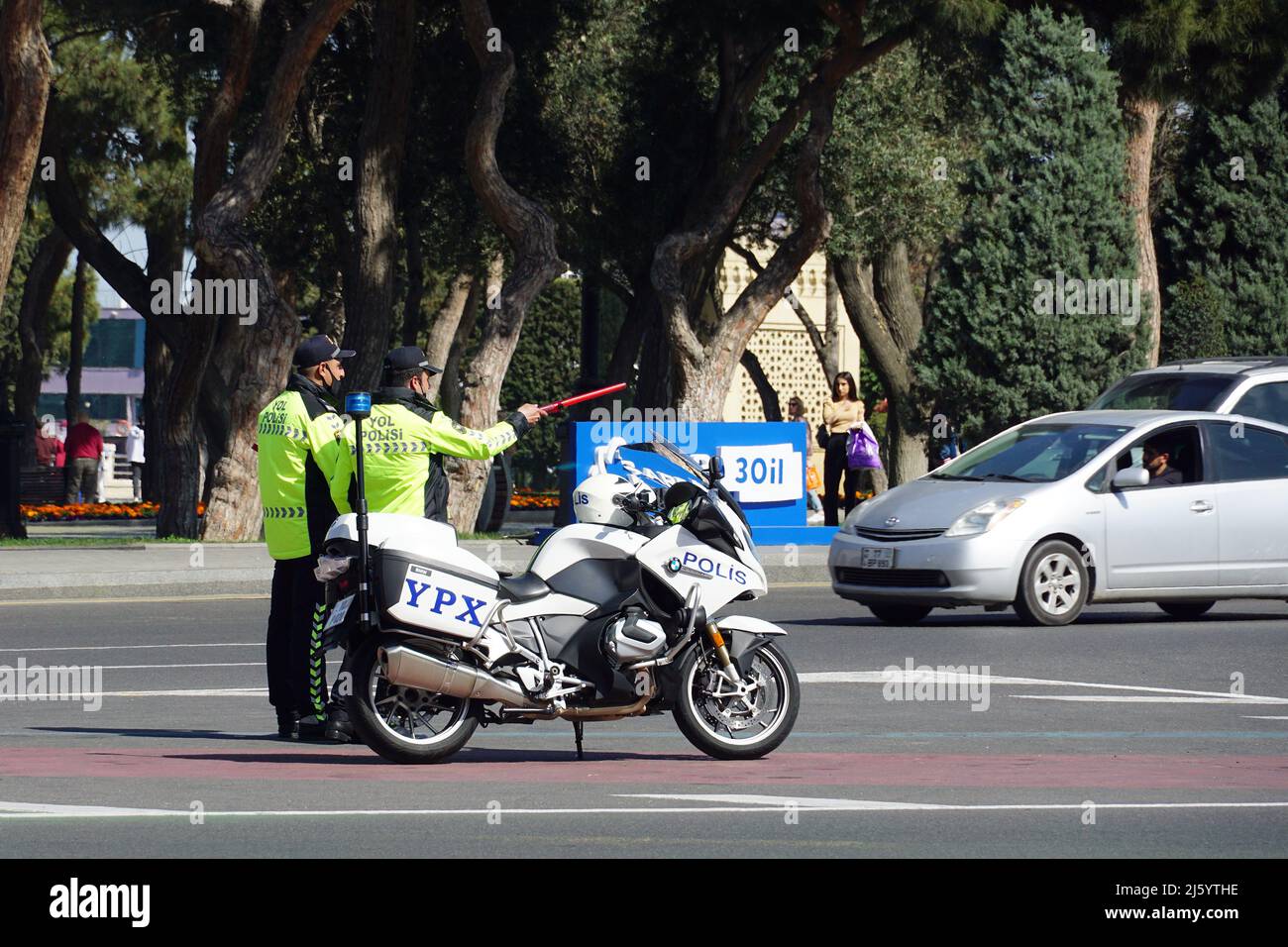 police officers, Baku, Bakı, Absheron Peninsula, Azerbaijan, Azərbaycan ...