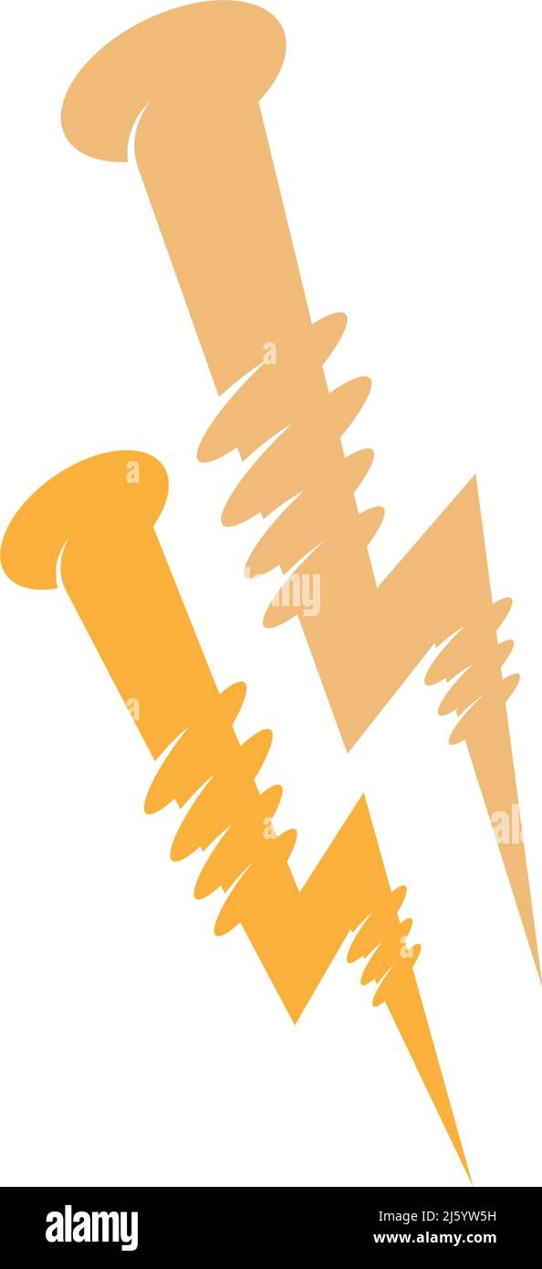 Screw, bolt icon logo design illustration template Stock Vector Image ...