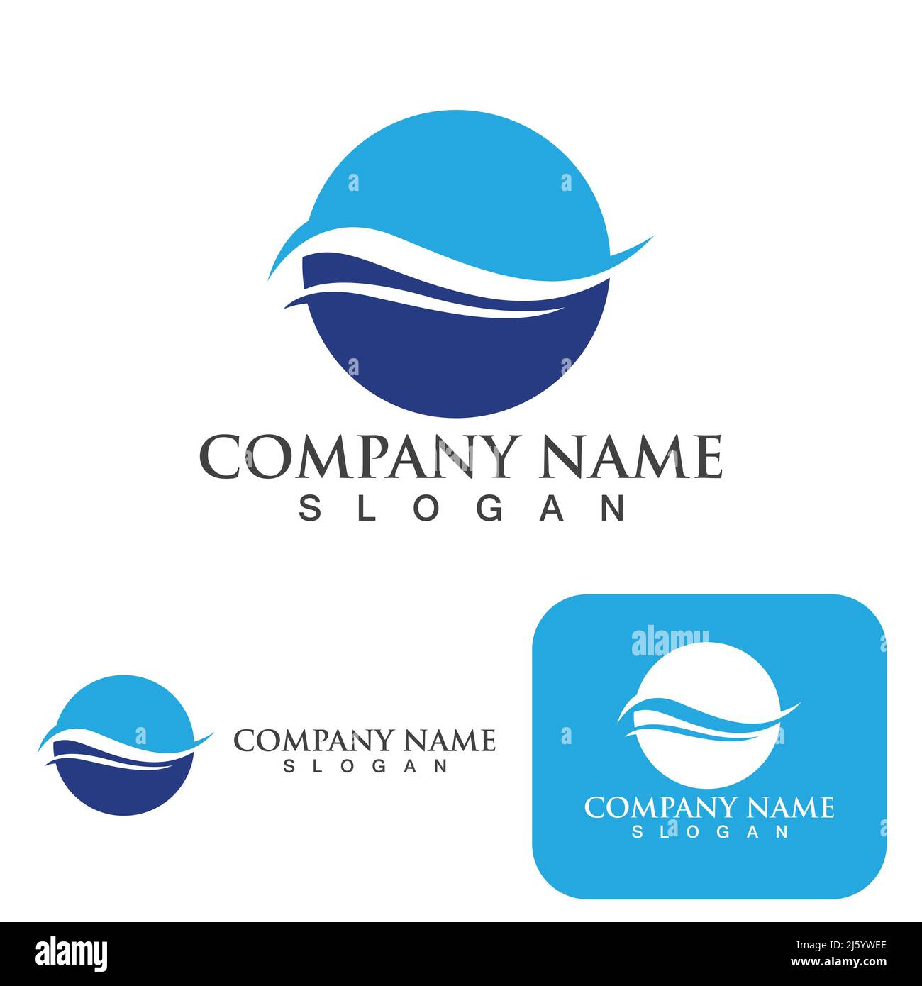Wave Logo vector illustration design Stock Vector Image & Art - Alamy