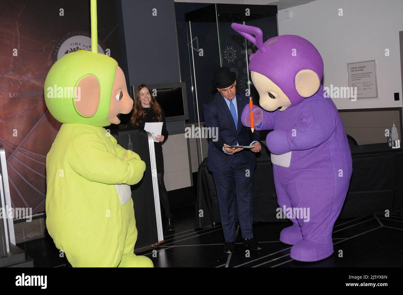 The Teletubbies visit the Empire State Building to celebrate their 25th ...