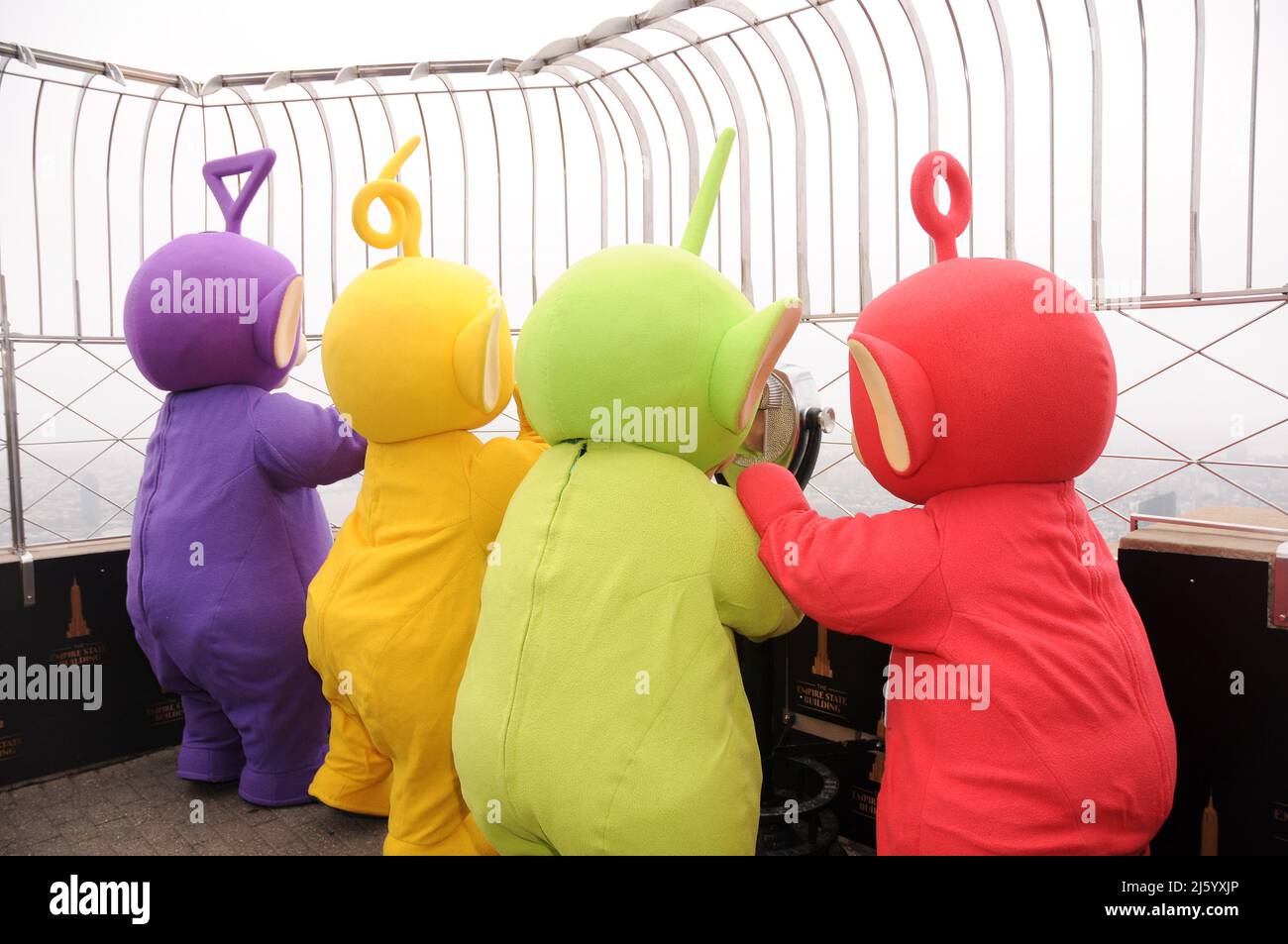 The Teletubbies visit the Empire State Building to celebrate their 25th ...