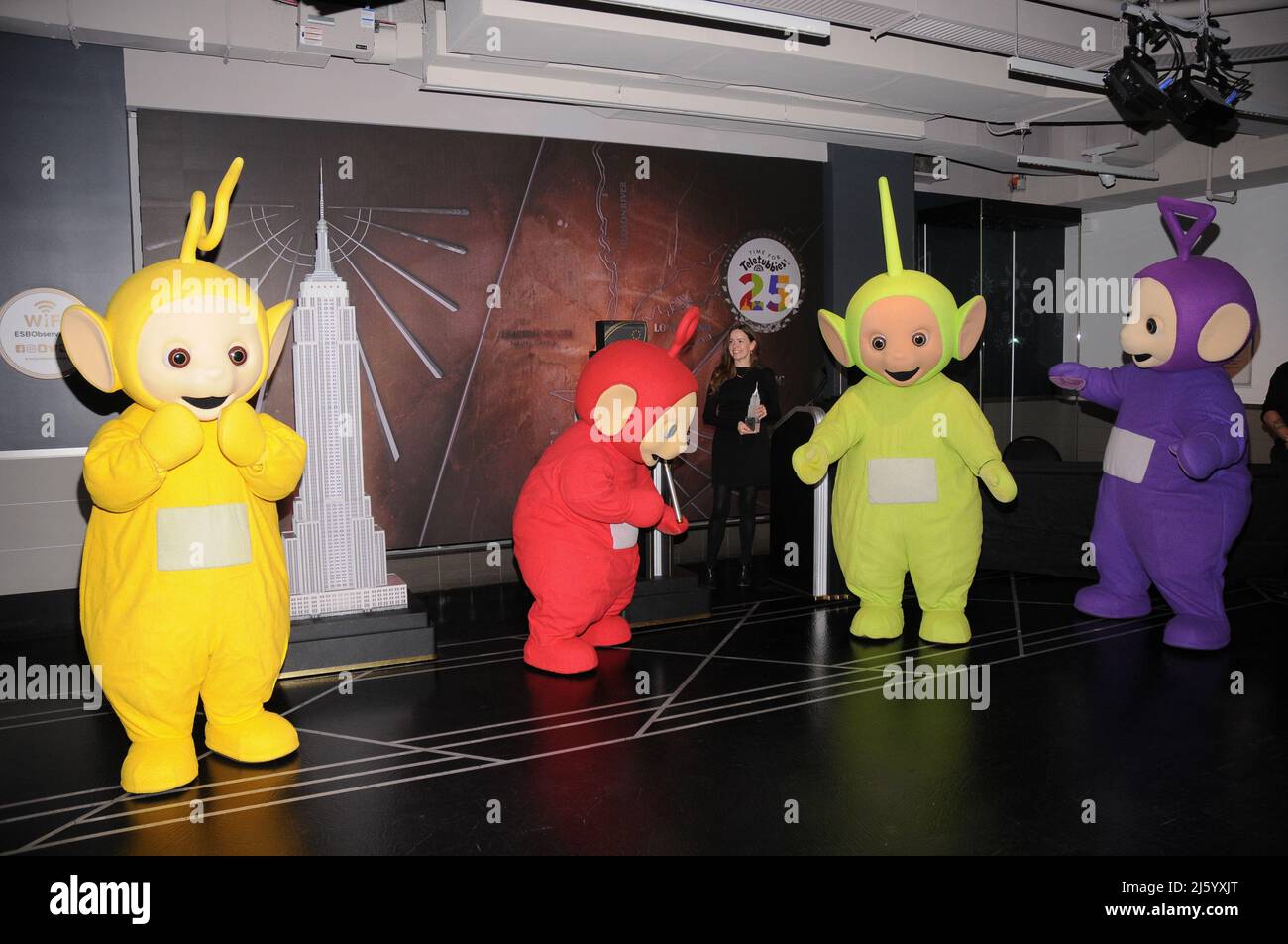 The Teletubbies visit the Empire State Building to celebrate their 25th ...