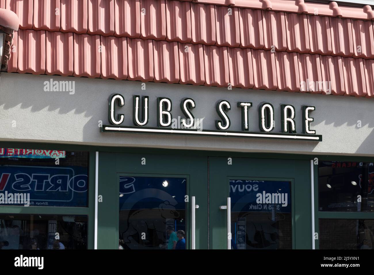 Chicago - Circa April 2022: Chicago Cubs store at Wrigley field ...