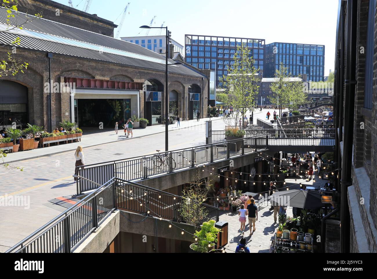 A warm sunny day on Lower Stable Street market on Easter Saturday, at ...