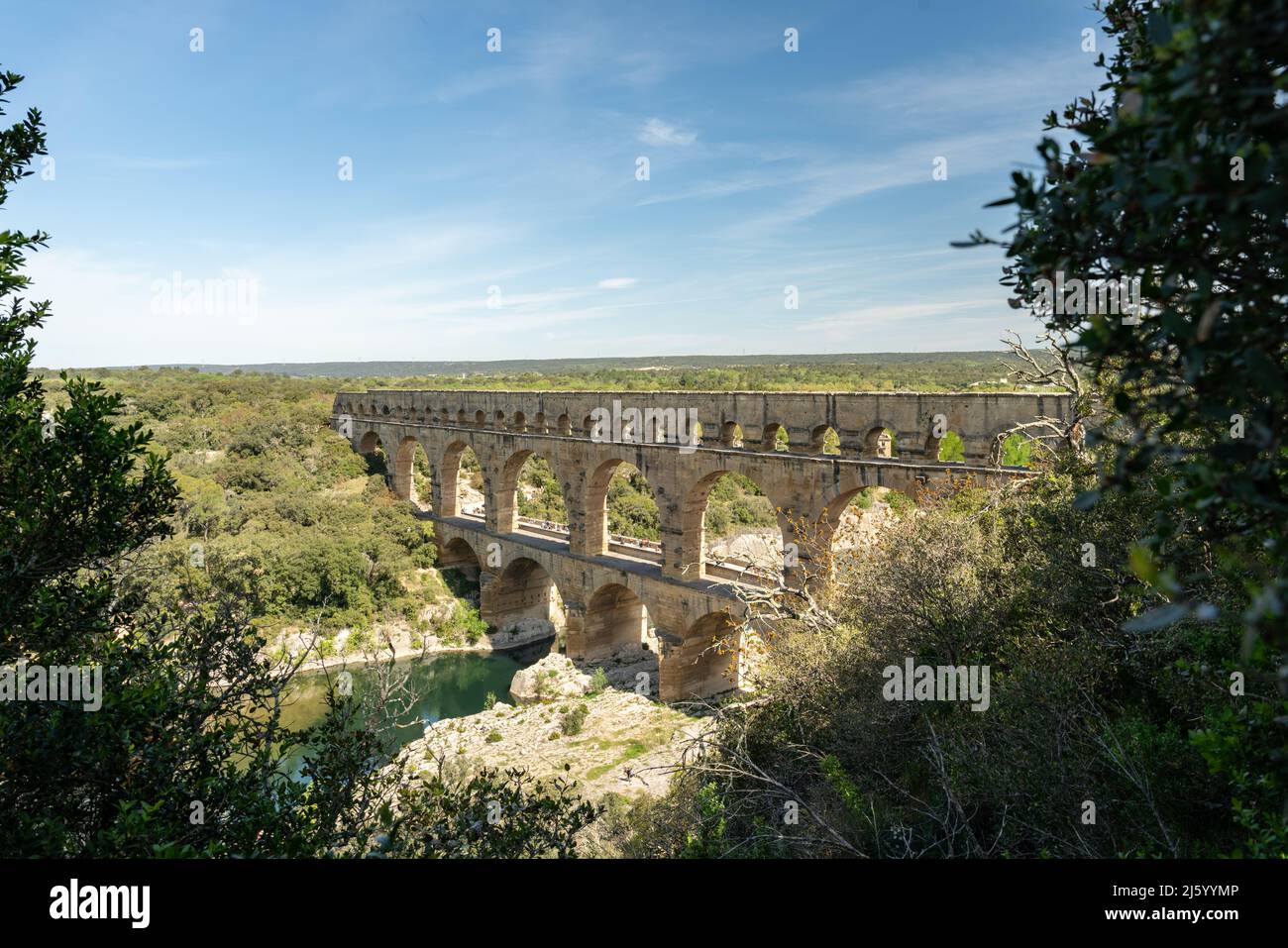 Pont du Gard is a roman wonder now under unesco Stock Photo - Alamy